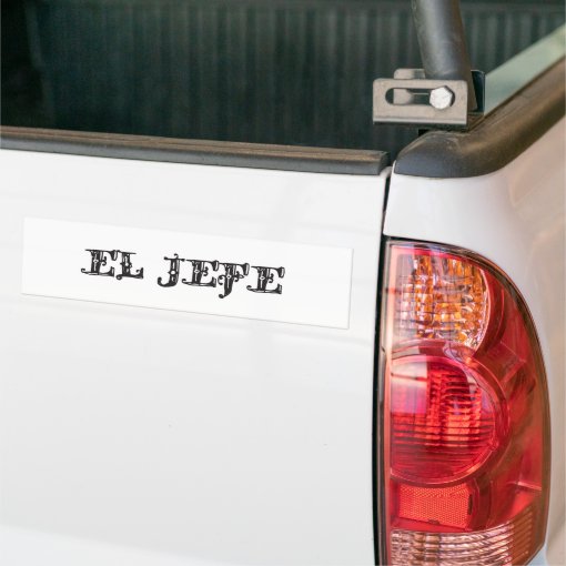 El Jefe logo Vaquero Cowboy Bumper Sticker | Zazzle