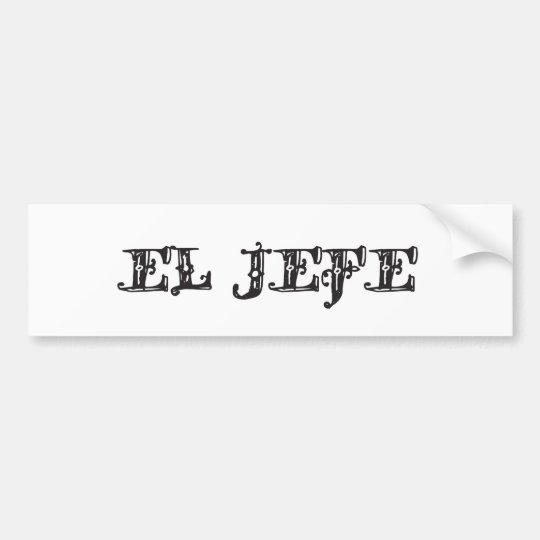 El Jefe logo Vaquero Cowboy Bumper Sticker | Zazzle.com