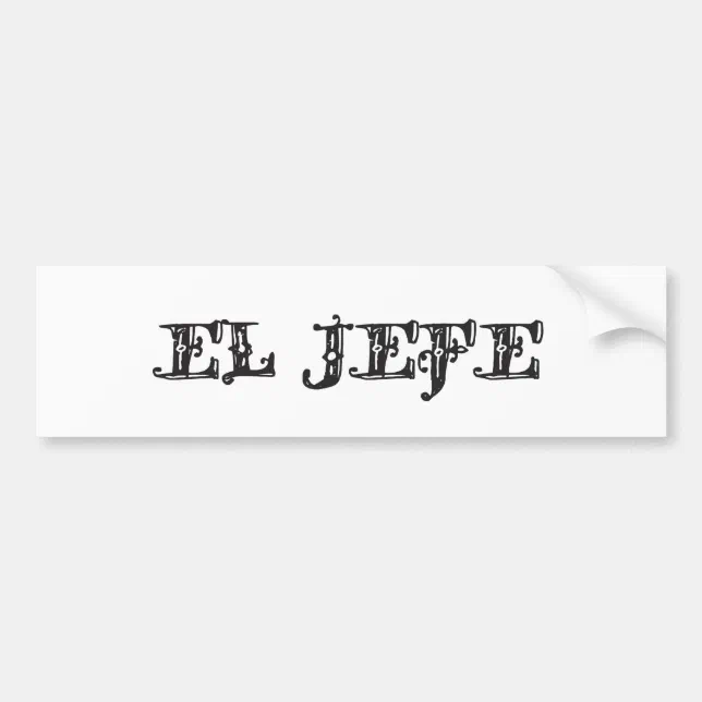 El Jefe logo Vaquero Cowboy Bumper Sticker | Zazzle