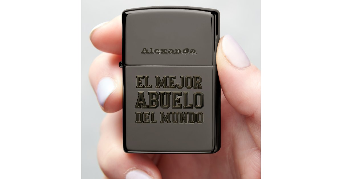 El Mejor Abuelo del Mundo Best Grandpa Spanish Zippo Lighter | Zazzle