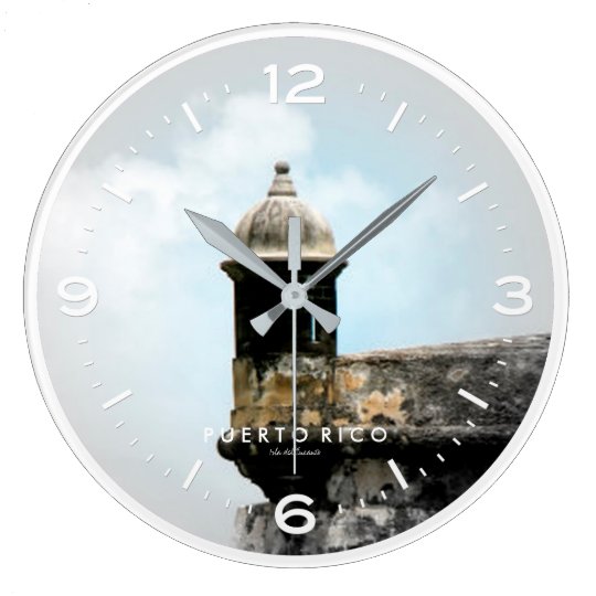 El Morro, Puerto Rico Large Clock | Zazzle.com