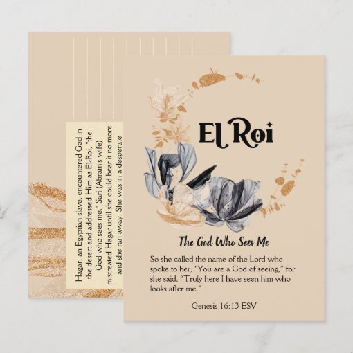 El Roi | Names of God Devotional Scripture Postcard | Zazzle