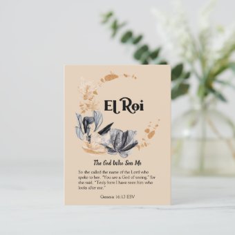 El Roi | Names of God Devotional Scripture Postcard | Zazzle