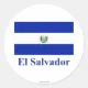El Salvador Flag with Name Classic Round Sticker | Zazzle