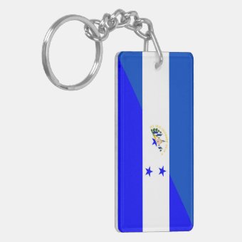 el salvador honduras half flag country symbol keychain | Zazzle