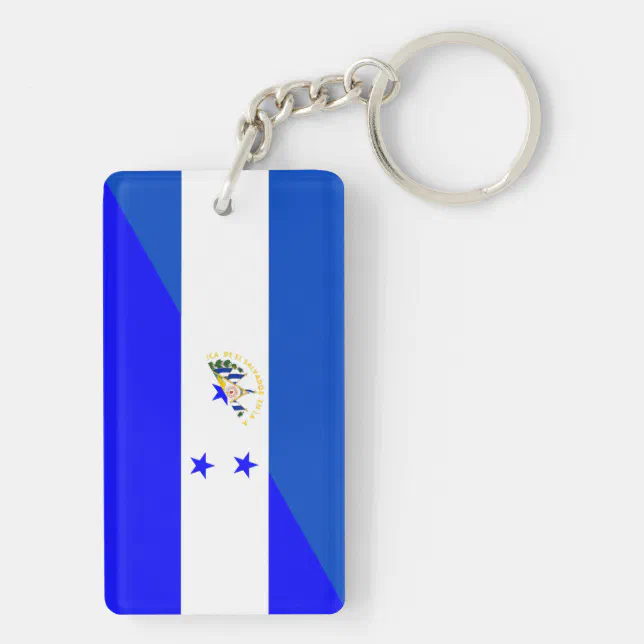 el salvador honduras half flag country symbol keychain | Zazzle