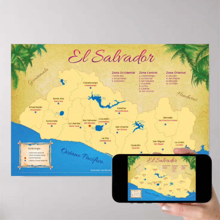 El Salvador Poster, Departments Poster | Zazzle