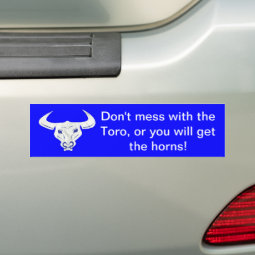 El Toro Bumper Sticker | Zazzle