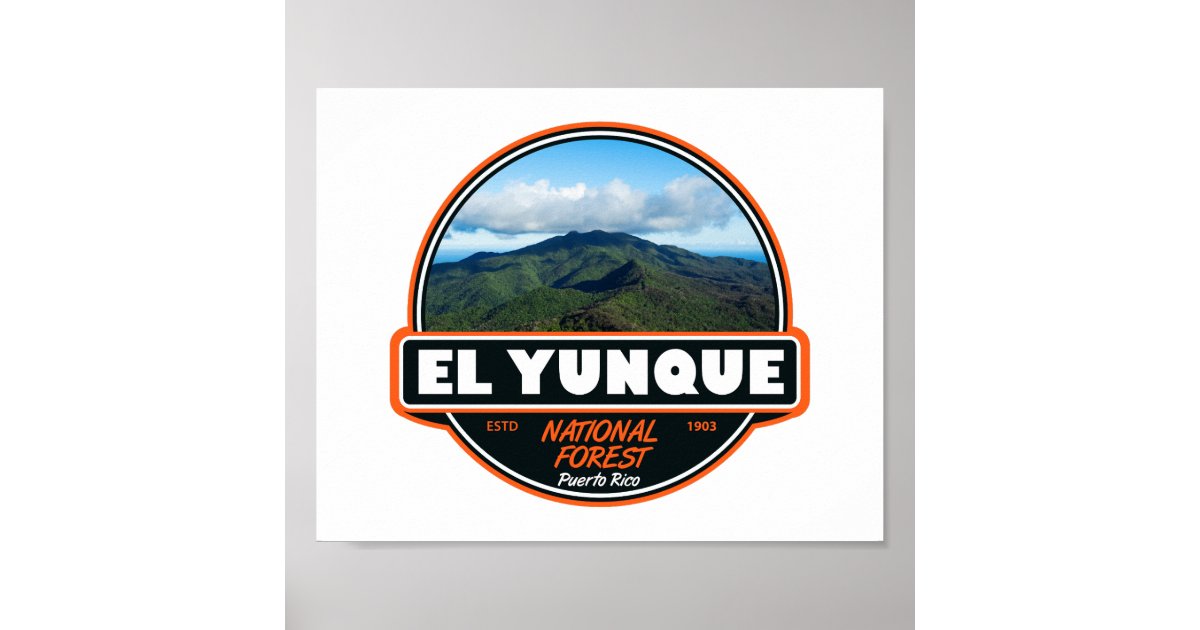 El Yunque National Forest Puerto Rico Emblem Poster | Zazzle