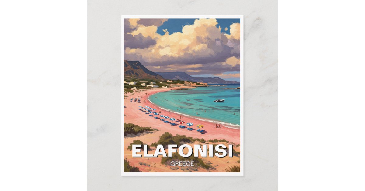 Elafonisi Elafonissi Beach Crete Greece Travel Postcard | Zazzle