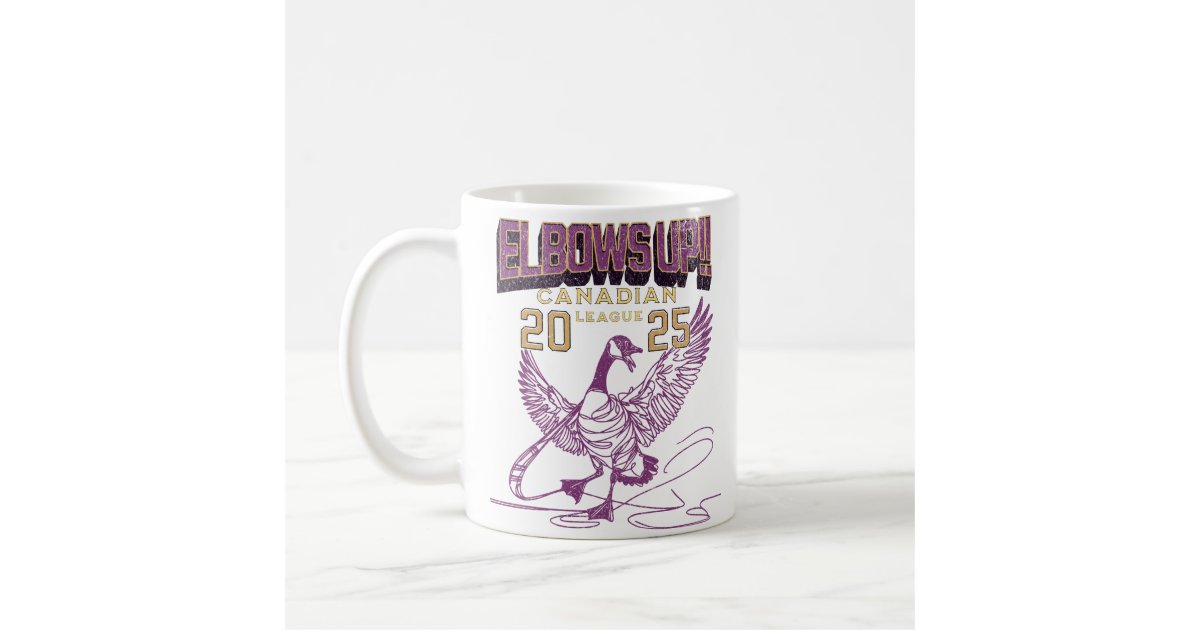 Elbows UP! Canada Goose Canadian Hockey Culture Coffee Mug | Zazzle