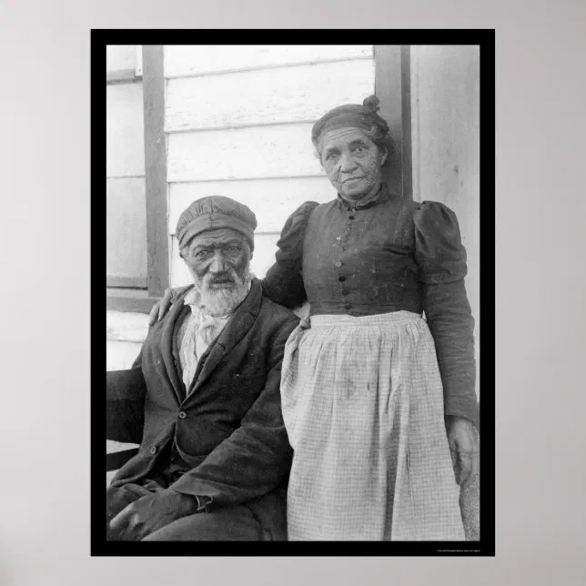 Elderly African American Couple 1900 Poster | Zazzle