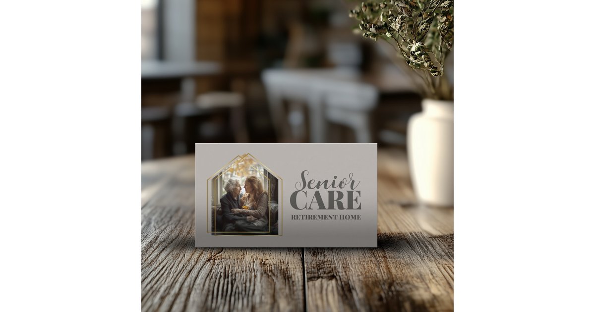 Elderly Care Center Senior Care Retirement Home Business Card | Zazzle