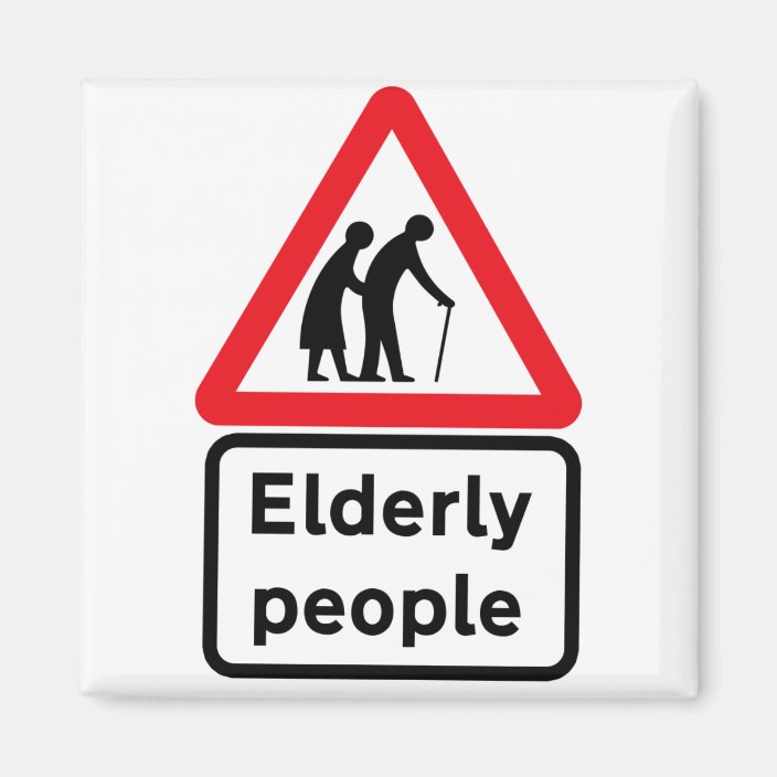 Elderly People (2), Traffic Sign, UK Magnet | Zazzle.com
