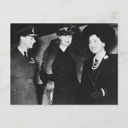 Eleanor Roosevelt King George VI Queen Elizabeth Postcard | Zazzle.com