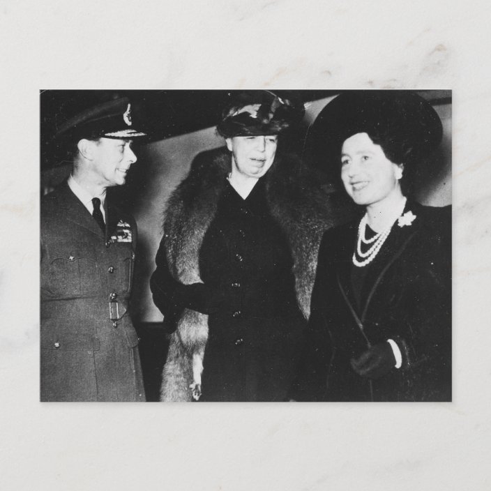 Eleanor Roosevelt King George VI Queen Elizabeth Postcard | Zazzle.com