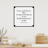 Eleanor Roosevelt Quote | Great Minds Poster | Zazzle