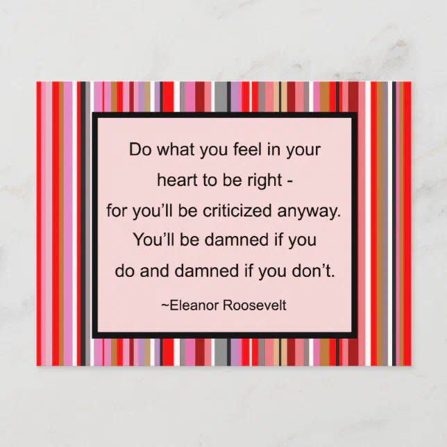 Eleanor Roosevelt Quote Postcard | Zazzle