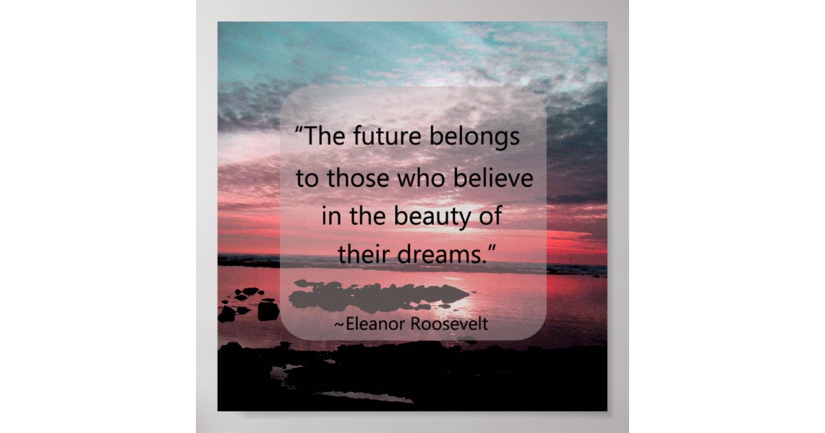 Eleanor Roosevelt Quote Poster | Zazzle