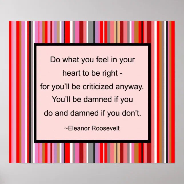 Eleanor Roosevelt Quote Poster | Zazzle