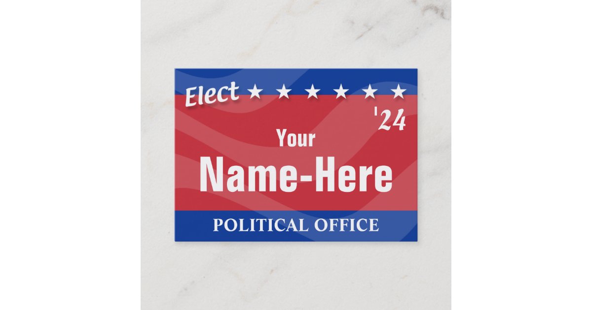ELECT - Political Campaign Business Card | Zazzle