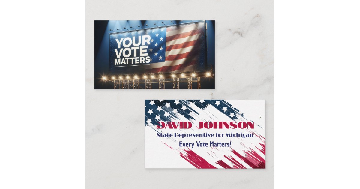 Election Billboard Business Card | Zazzle