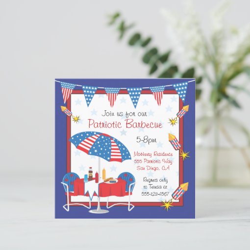 Election Day Patriotic Picnic BBQ Party Invitation | Zazzle