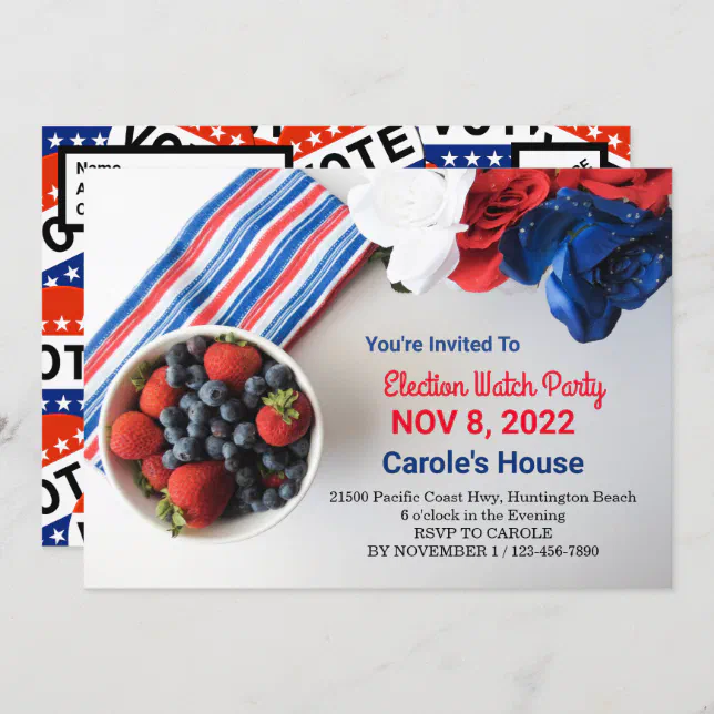 Election Night Watch Party Invitation | Zazzle