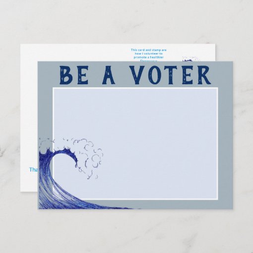 Election Reminder - BE A VOTER! Postcard | Zazzle