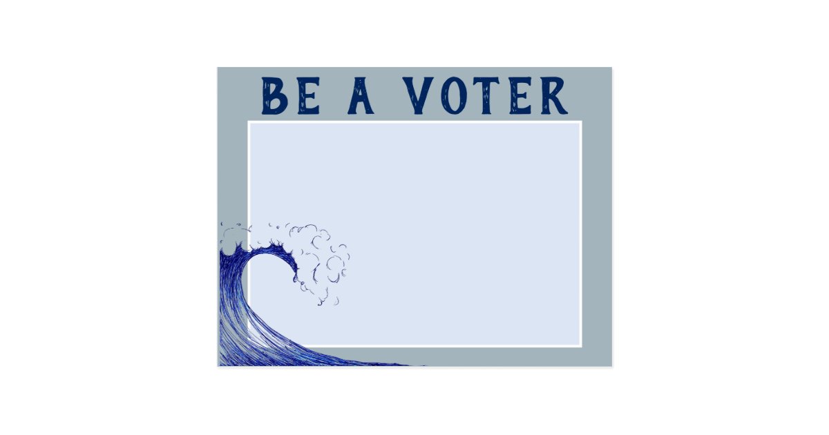 Election Reminder - BE A VOTER! Postcard | Zazzle.com