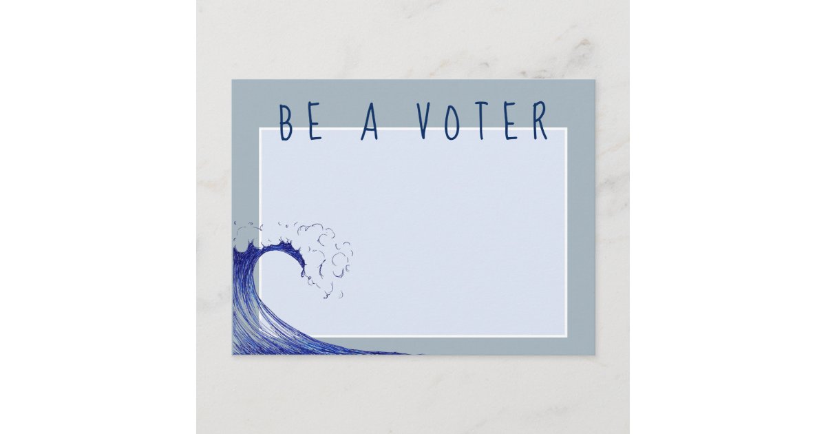 Election Reminder - BE A VOTER! Postcard | Zazzle