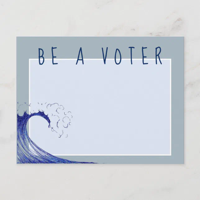 Election Reminder - BE A VOTER! Postcard | Zazzle