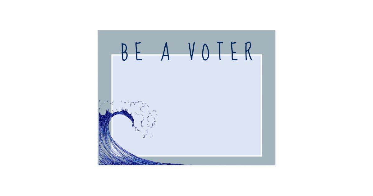 Election Reminder - BE A VOTER! Postcard | Zazzle.com