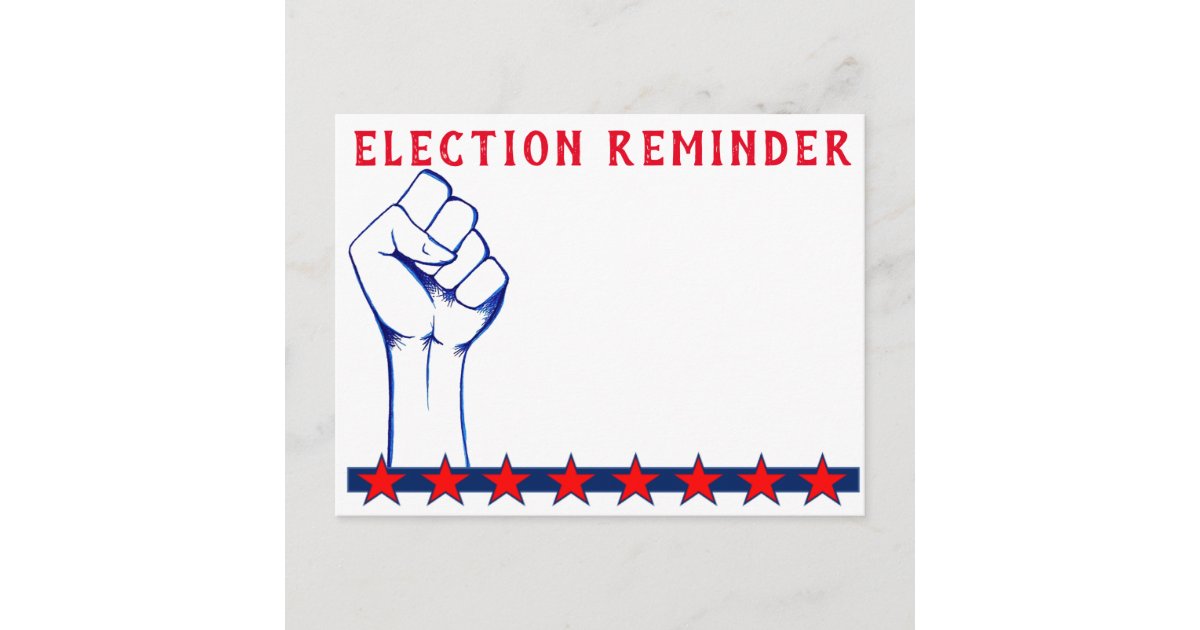 Election Reminder! Postcard | Zazzle