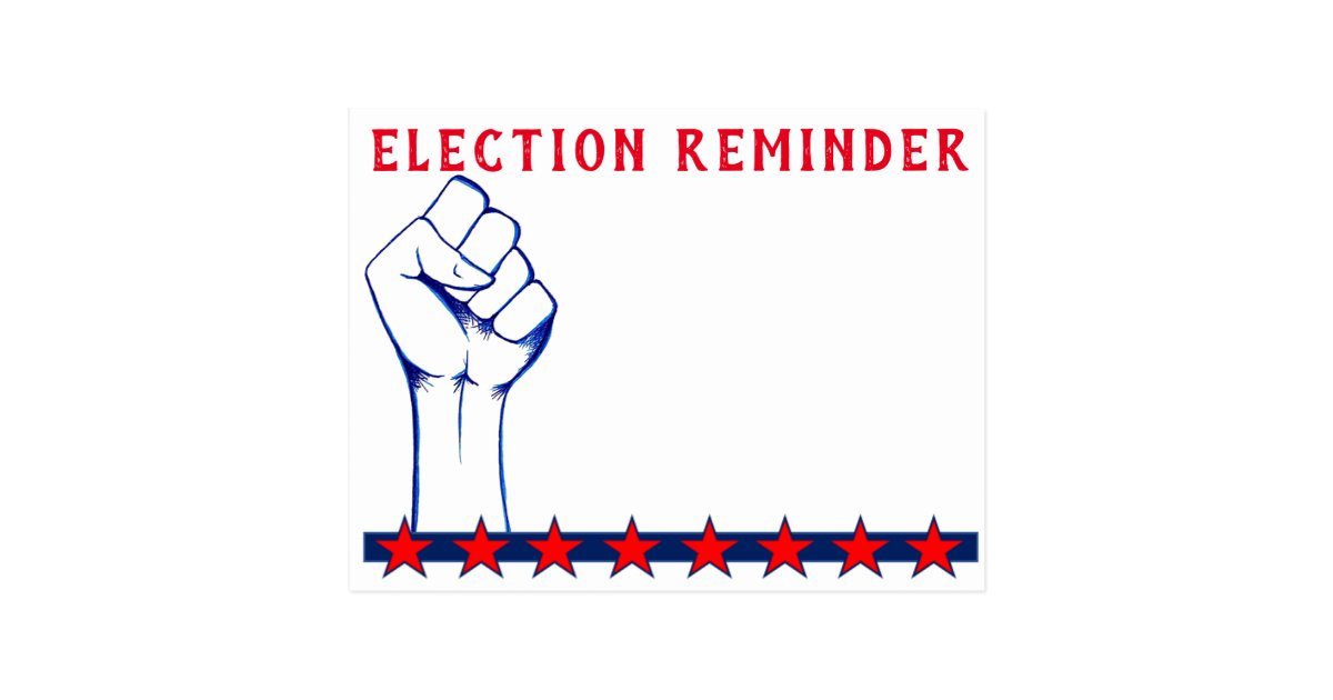 Election Reminder! Postcard | Zazzle.com