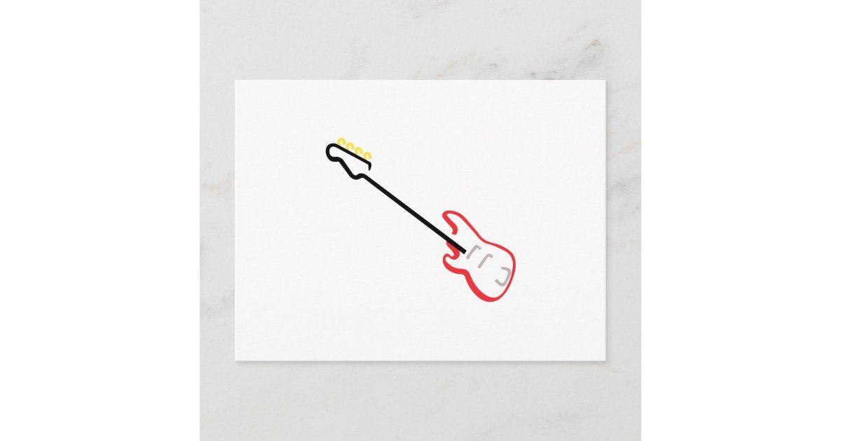 Electric Bass Guitar Postcard | Zazzle