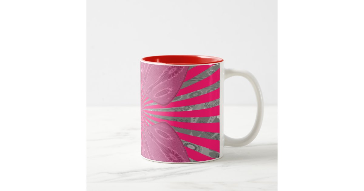 Electric Bloom Wings: A Vividly Edgy & Beautiful Two-Tone Coffee Mug ...