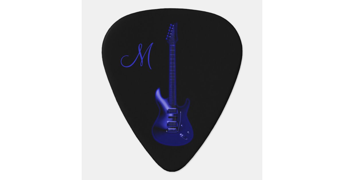 Electric Blue Guitar Guitar Pick | Zazzle