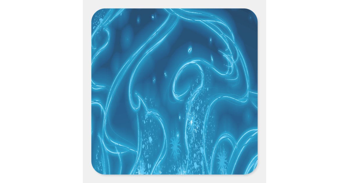 Electric Blue Square Sticker | Zazzle