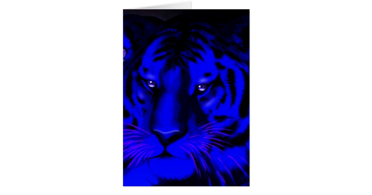 Electric Blue Tiger | Zazzle
