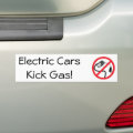 Electric cars kick gas bumper sticker | Zazzle