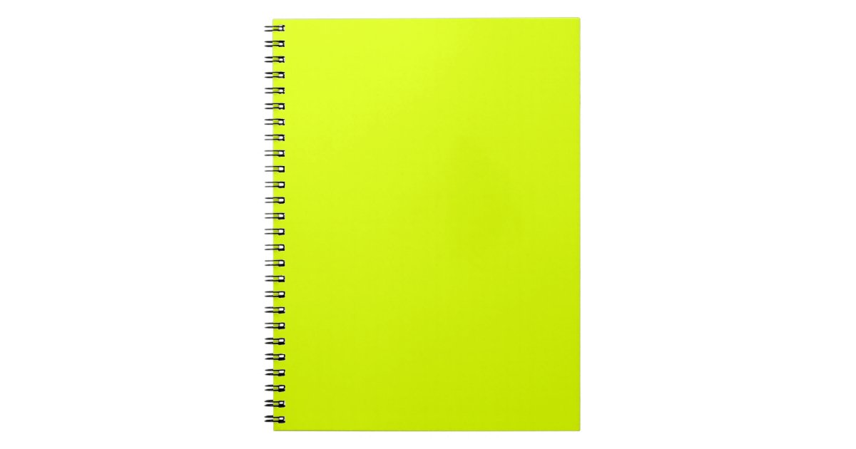 Electric Chartreuse NOTEBOOK | Zazzle