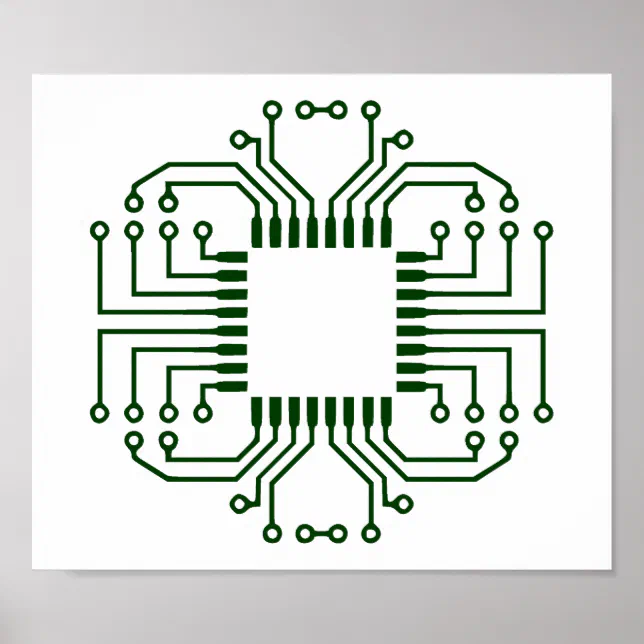 Electric Circuit Board Processor Poster | Zazzle
