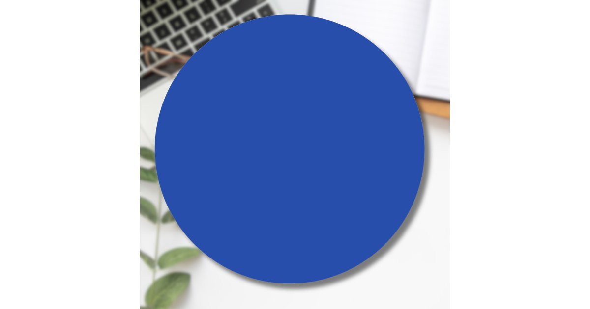 Electric Cobalt Solid Color | Classic Elegant Classic Round Sticker ...