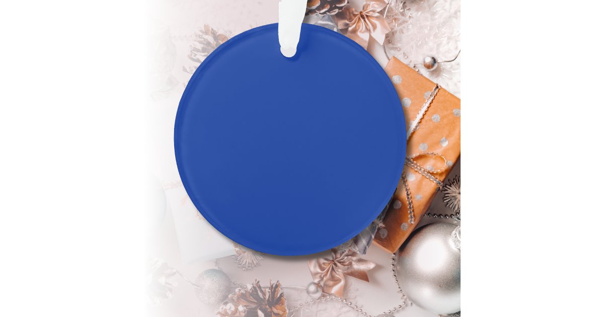 Electric Cobalt Solid Color | Classic Elegant Ornament | Zazzle