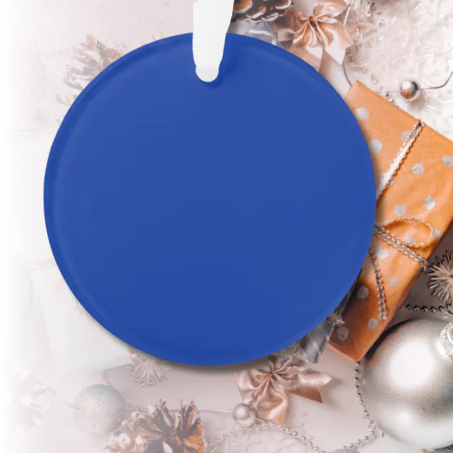 Electric Cobalt Solid Color | Classic Elegant Ornament | Zazzle