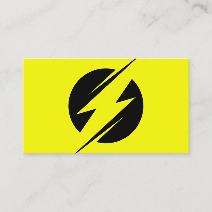 Electric Company - Electrician - Bolt Business Card | Zazzle