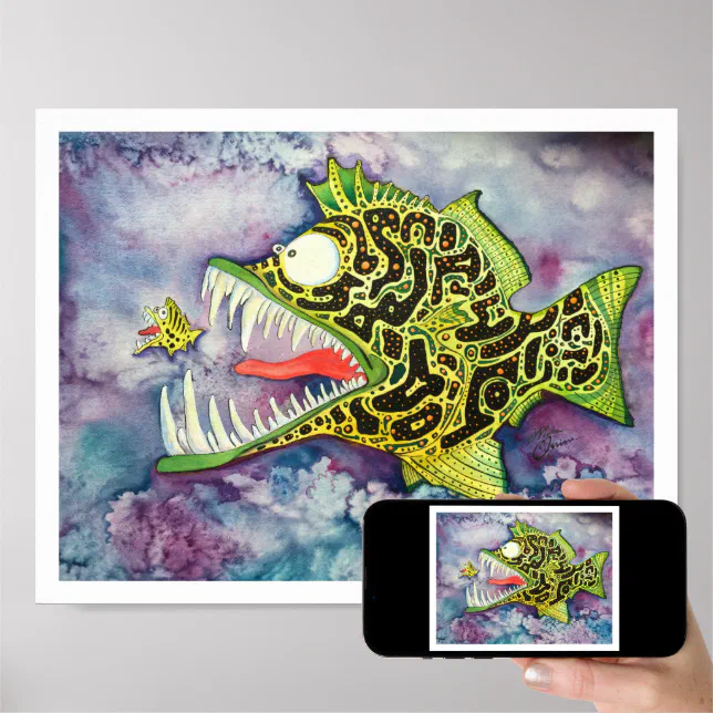 "Electric Ed" Fish With Attitude Poster | Zazzle