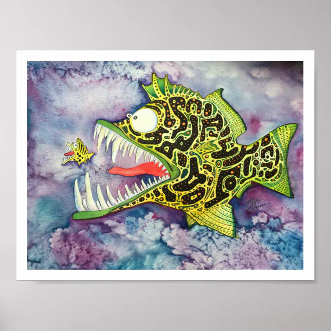 "Electric Ed" Fish With Attitude Poster | Zazzle
