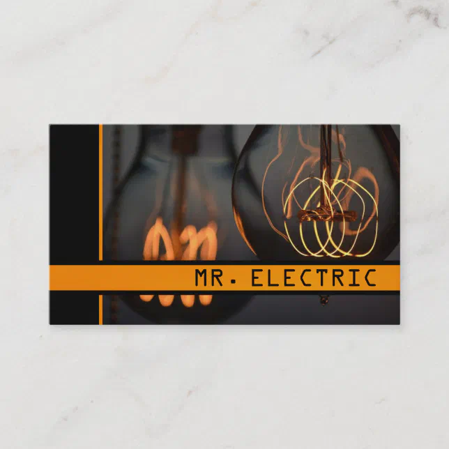 Electric Electrician Business Card | Zazzle